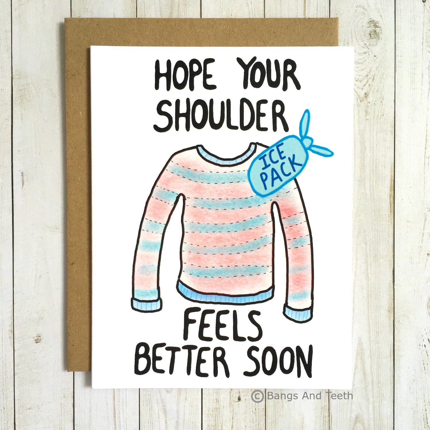 Shoulder Surgery Card Shoulder Get Well Card Shoulder | Etsy
