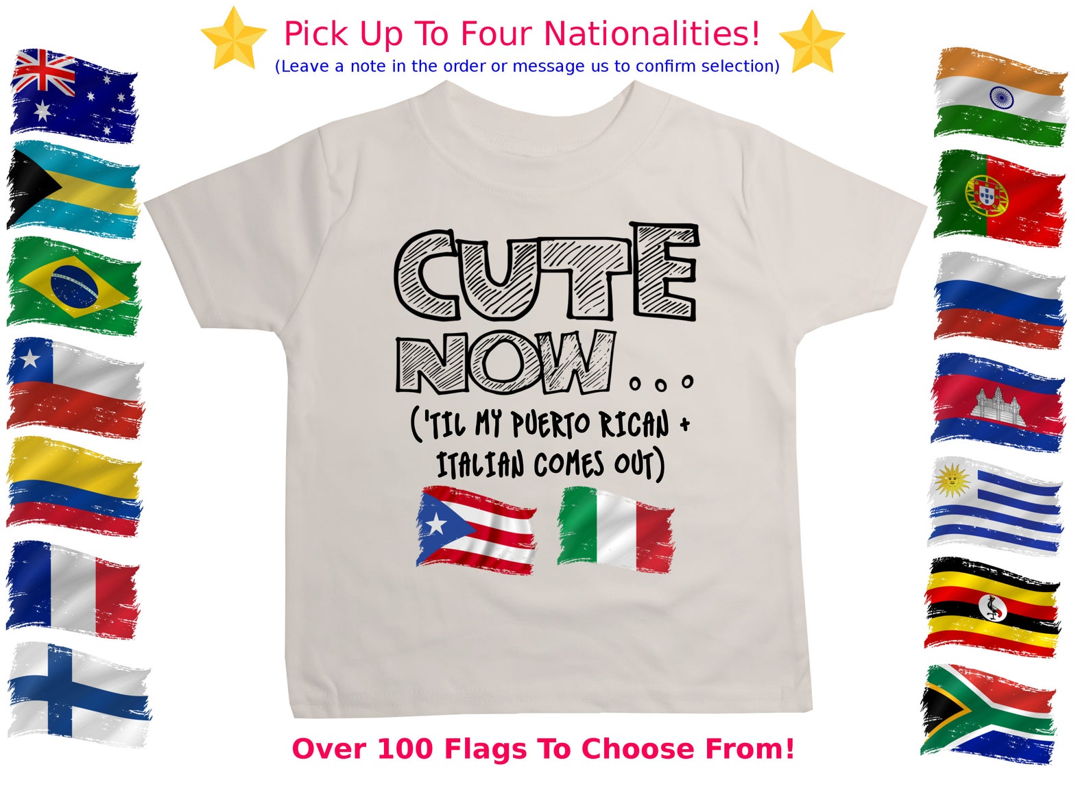 Toddler Dominican Republic Flag T-shirt CUTE NOW... 'til | Etsy