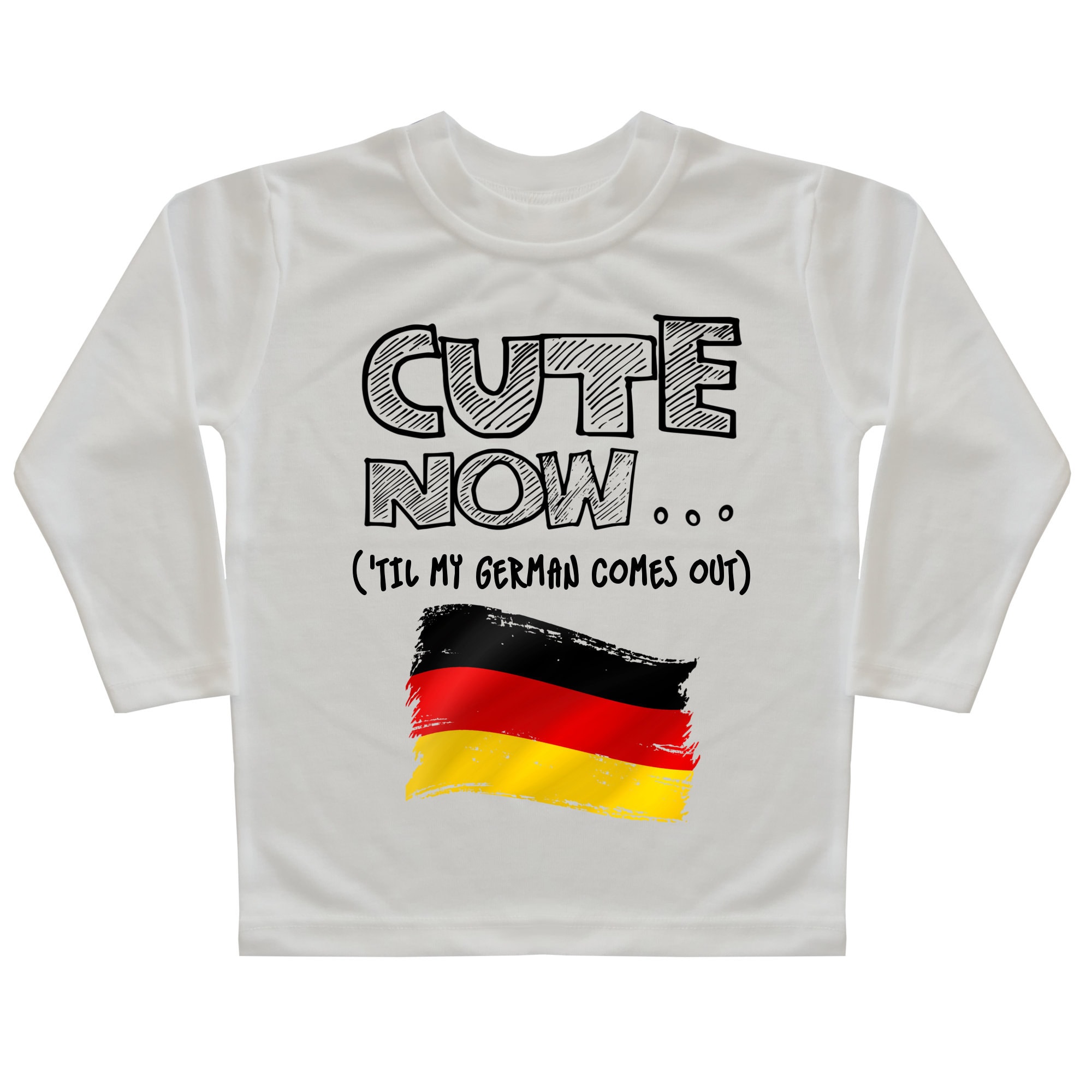 Germany Flag Long Sleeve Toddler T-shirt CUTE NOW... 'Til | Etsy