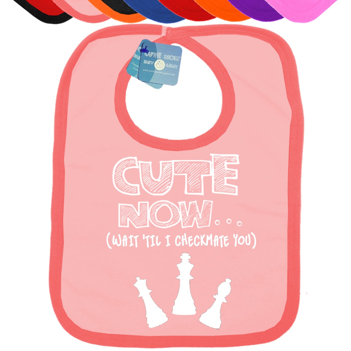 Baby Chess Bib CUTE NOW... wait 'til I Checkmate You | Etsy