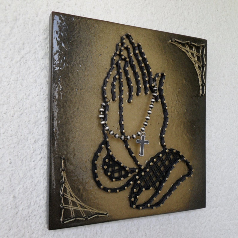 Praying Hands Wall Panel Wood Picture Believers Home Decor - Etsy