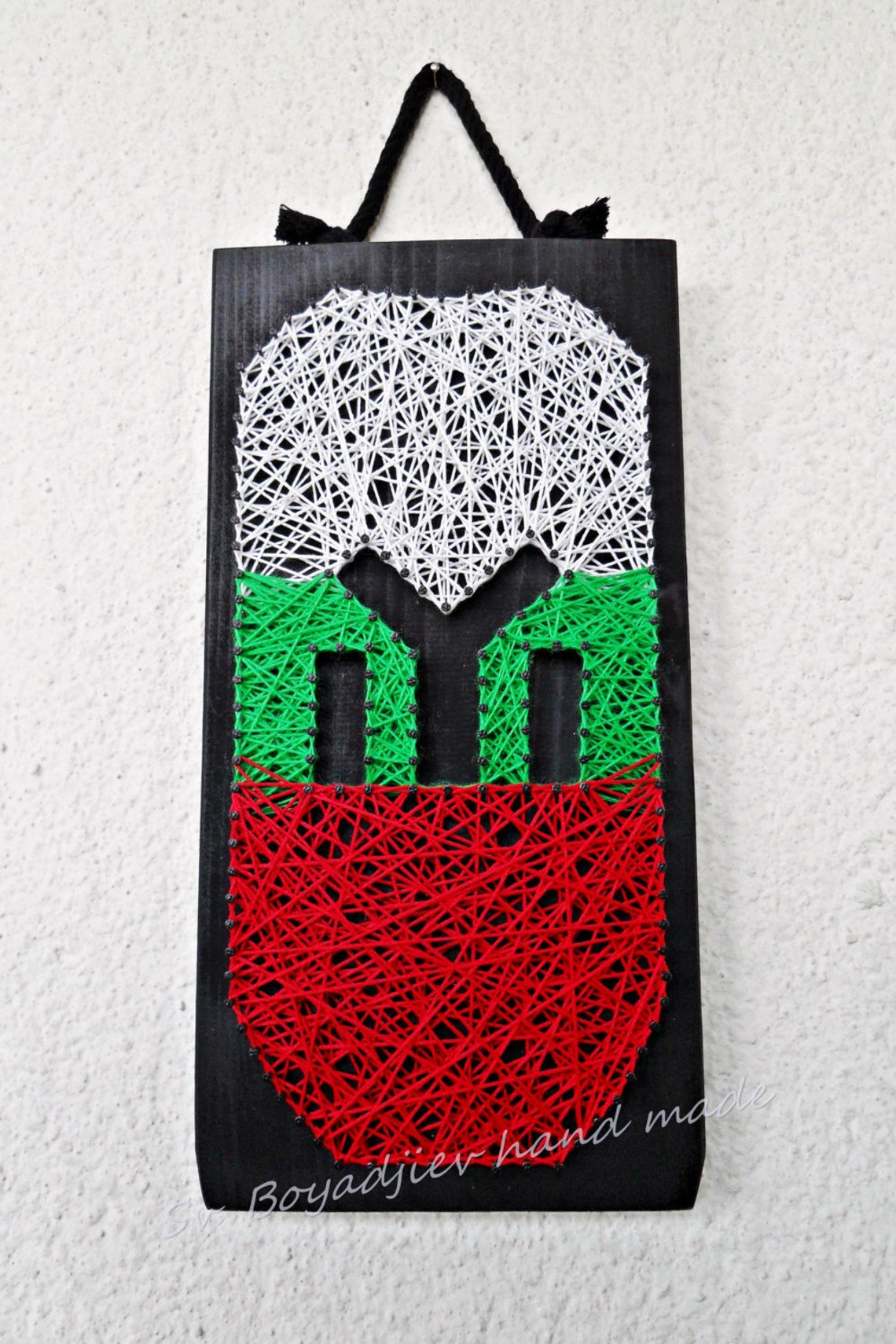 Bulgarian flag tricoulour wall decor Tangra symbol | Etsy