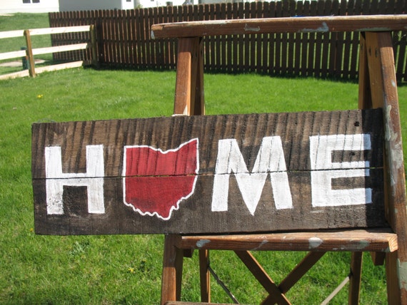 Items similar to Home State Outline Sign on Etsy