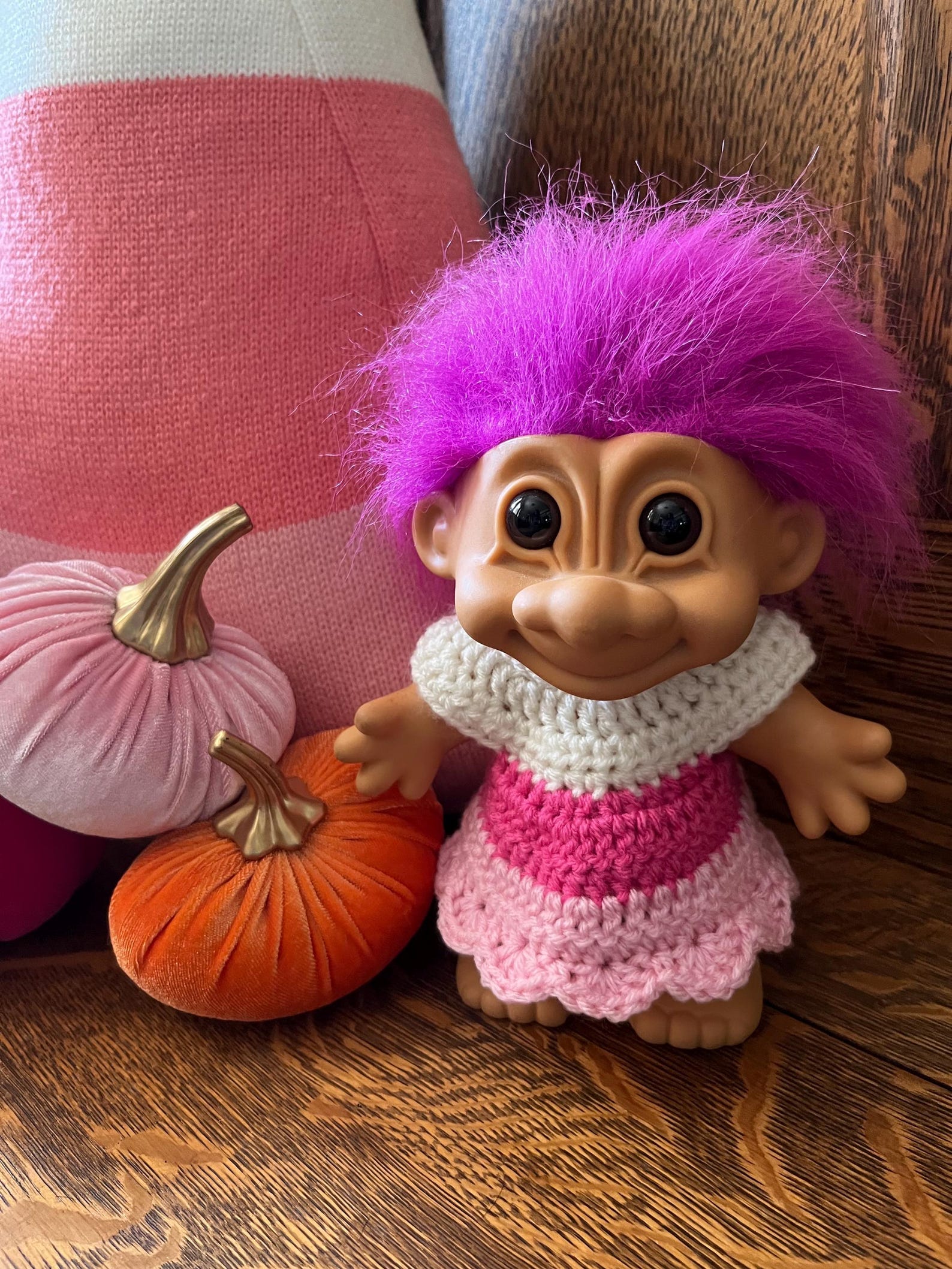 Pink, OOAK, Candy Corn, Autumn Dress for Russ Troll Doll Troll Not ...