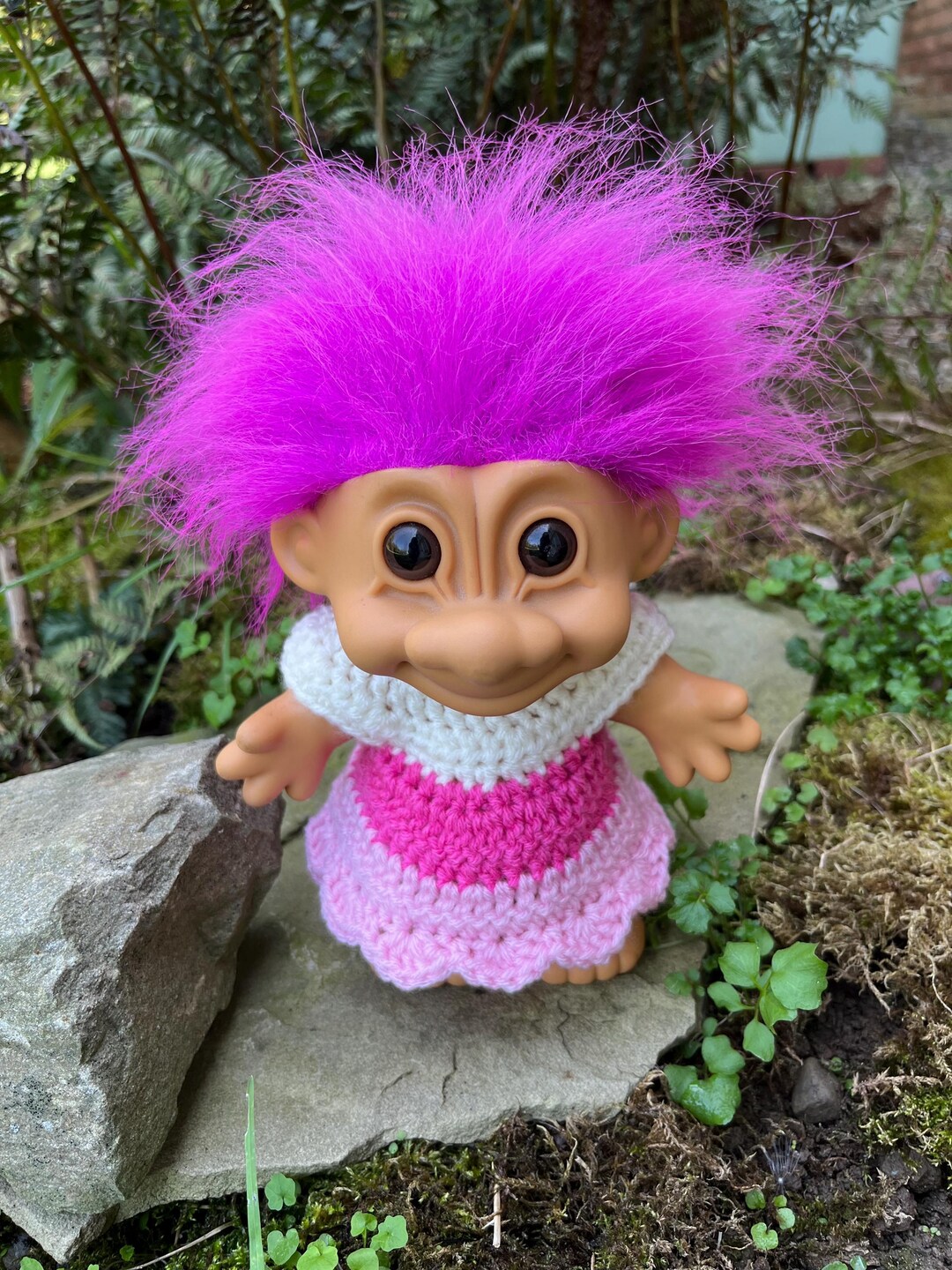 Pink, OOAK, Candy Corn, Autumn Dress for Russ Troll Doll Troll Not ...