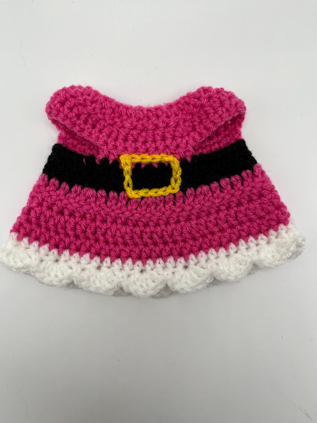 Crocheted Pink Santa Dress for Dam Troll: 8-9" Doll Clothes - Etsy
