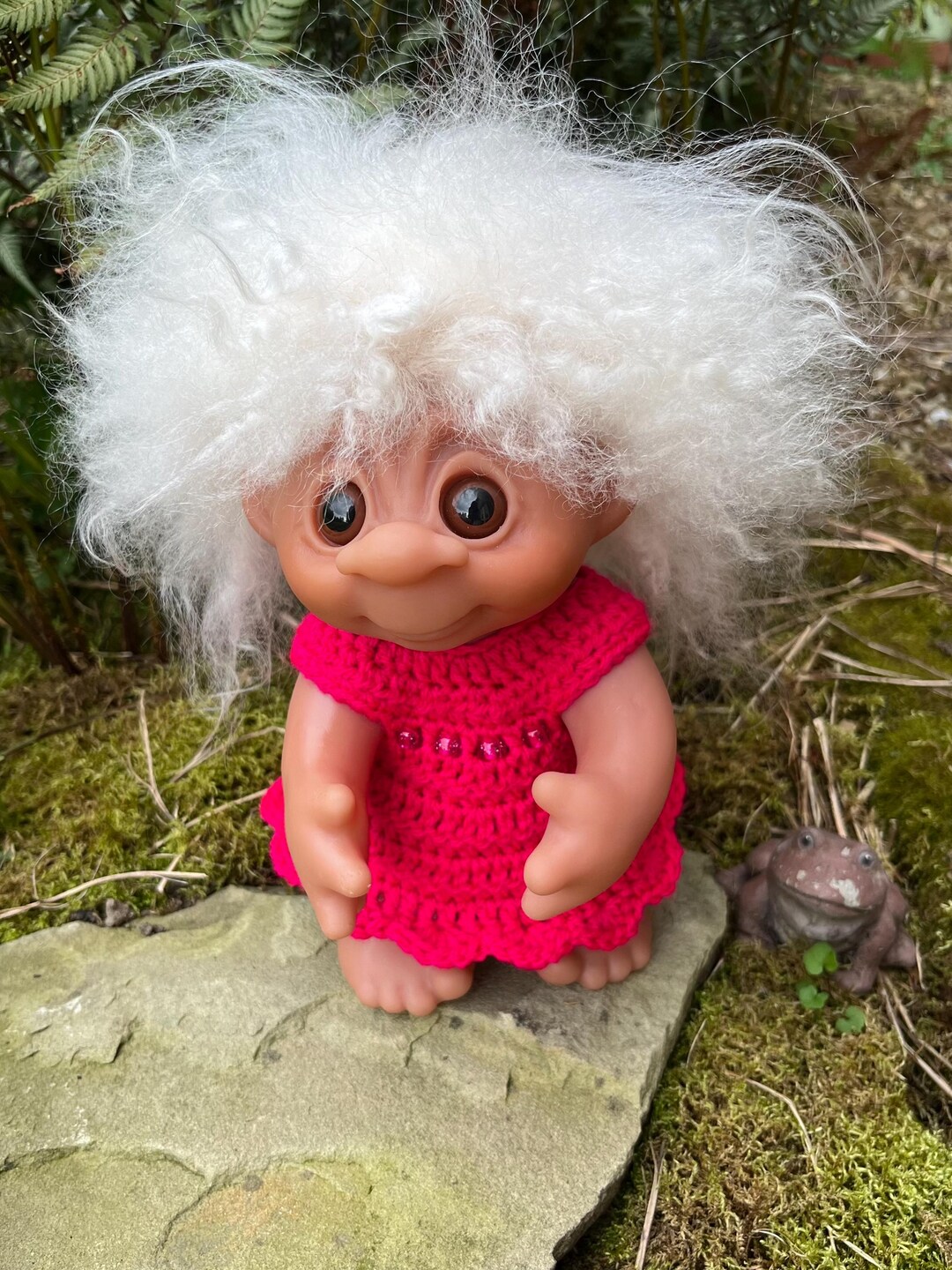 Beaded, Sparkling, Hot Pink, Glamorous, Dress for Dam 604 Troll Not ...