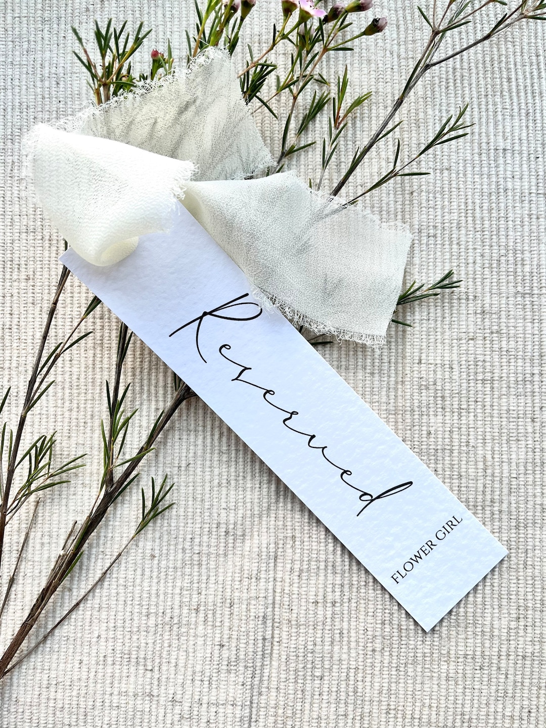 Minimalist Reserved Seat Holders Tags for Ceremony and Wedding Party - Etsy