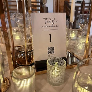 Table Numbers With QR Code | Wedding Table | Wedding Reception ...