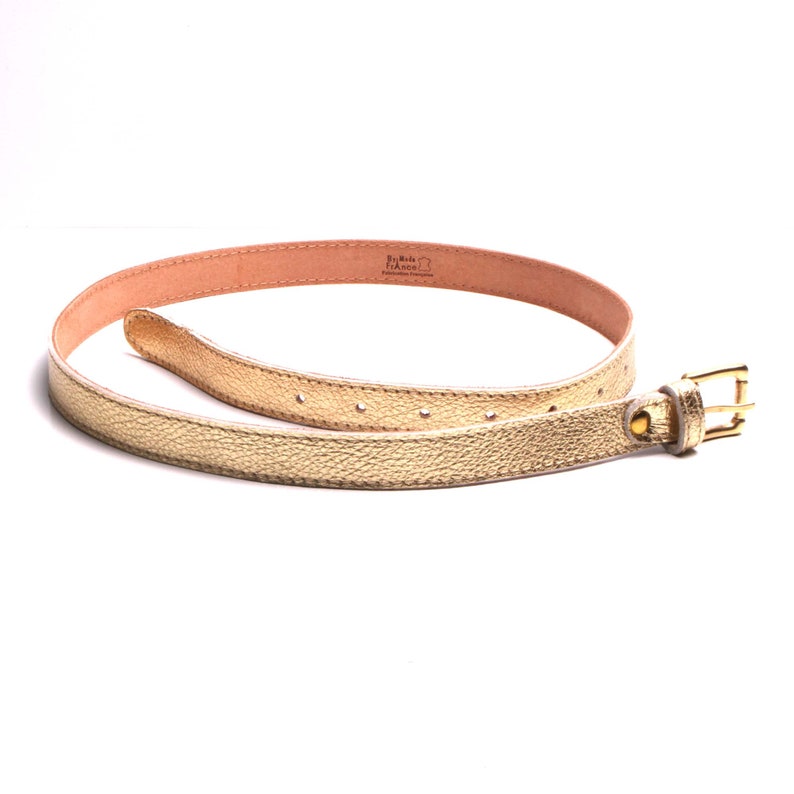 Gold Belt Fine Women's Leather Soft Gold Buckle Brass Atelier by Mode ...