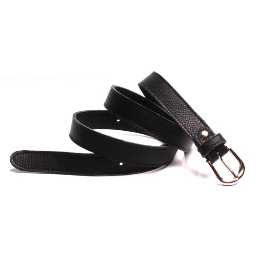 Black Belt Woman Luxury Fine Leather Made to Measure Artisanal - Etsy