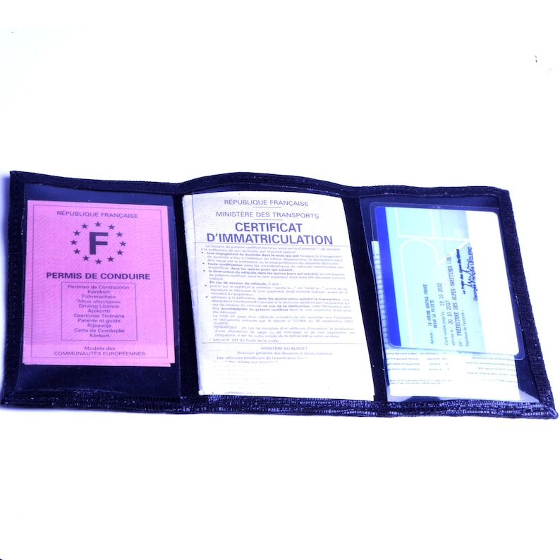 Leather Driver's License Case Car Paper Holder ID Holder - Etsy