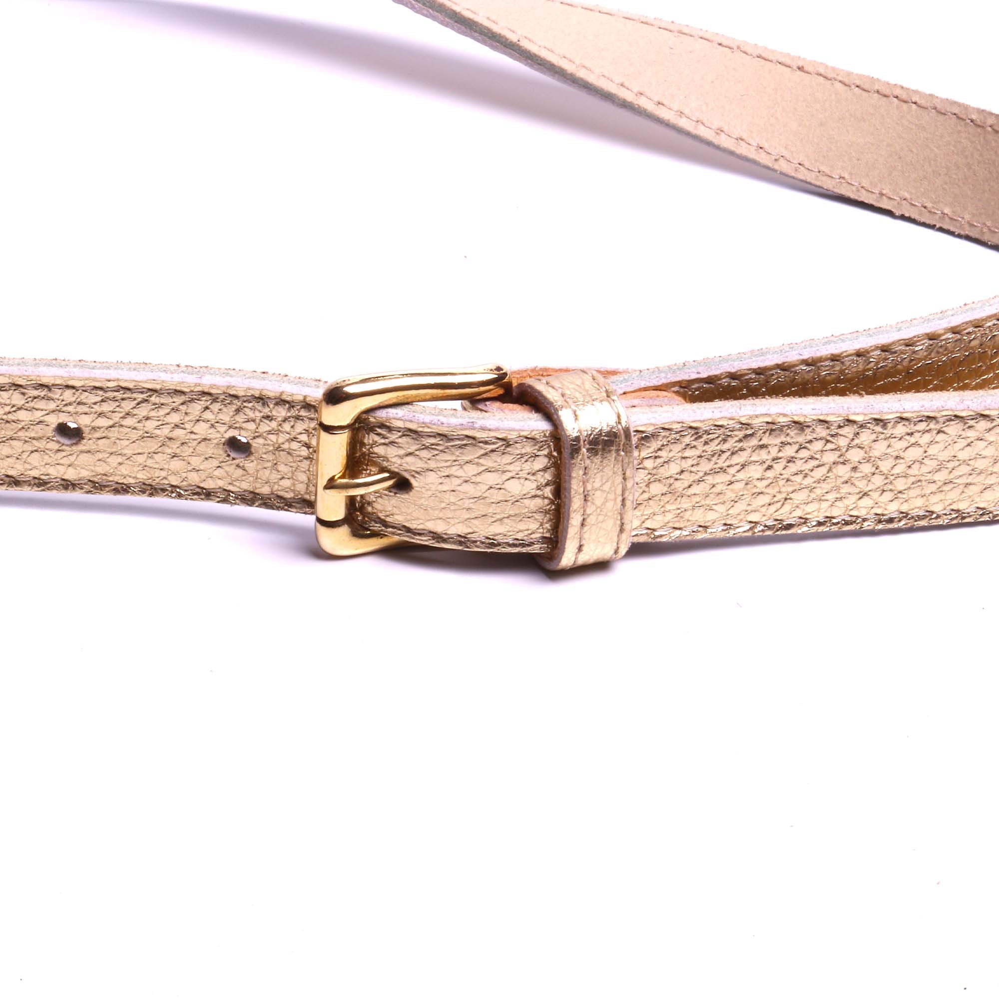 Gold Belt Fine Women's Leather Soft Gold Buckle Brass Atelier by Mode ...