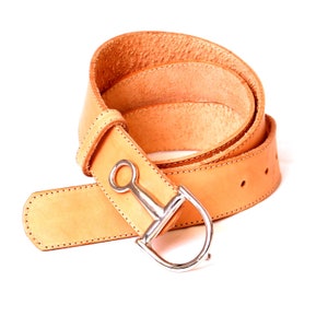 Leather Belt Black Buckle Horsebit Horseback Riding Creation Handmade ...