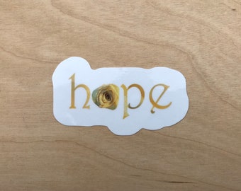 Yellow Hope Decal - Etsy