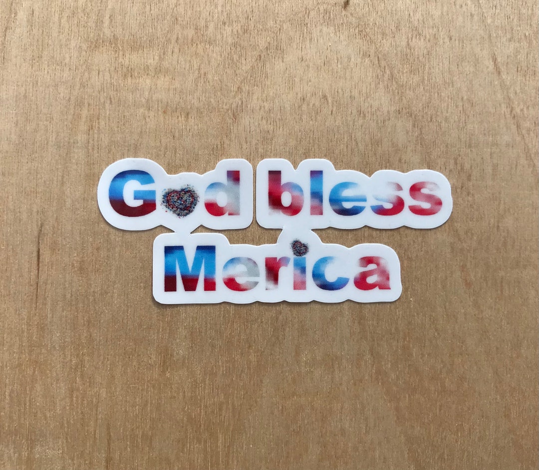 God Bless Merica Sticker - Etsy