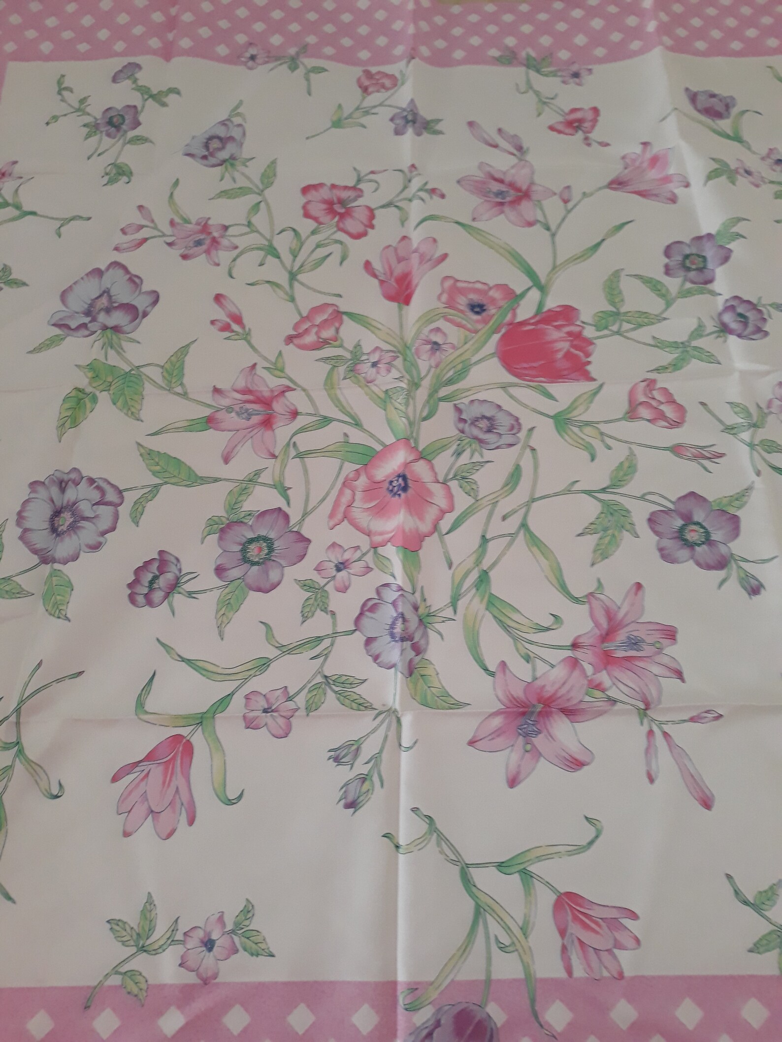 Jim Thompson Thai Silk Floral Scarf - Etsy