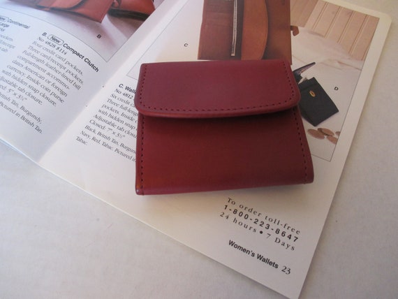 COACH Vintage Red Leather Mini Envelope Coin Purse Pre-owned | Etsy