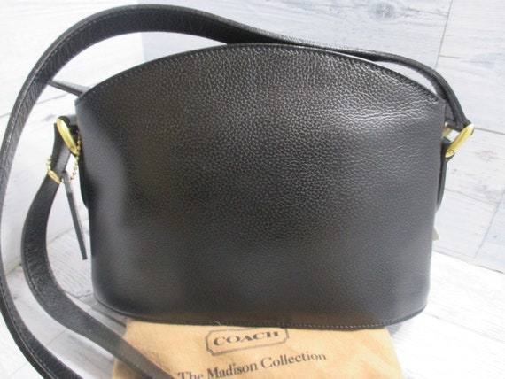 Vintage Coach Madison Collection Black Pebbled Leathe… - Gem