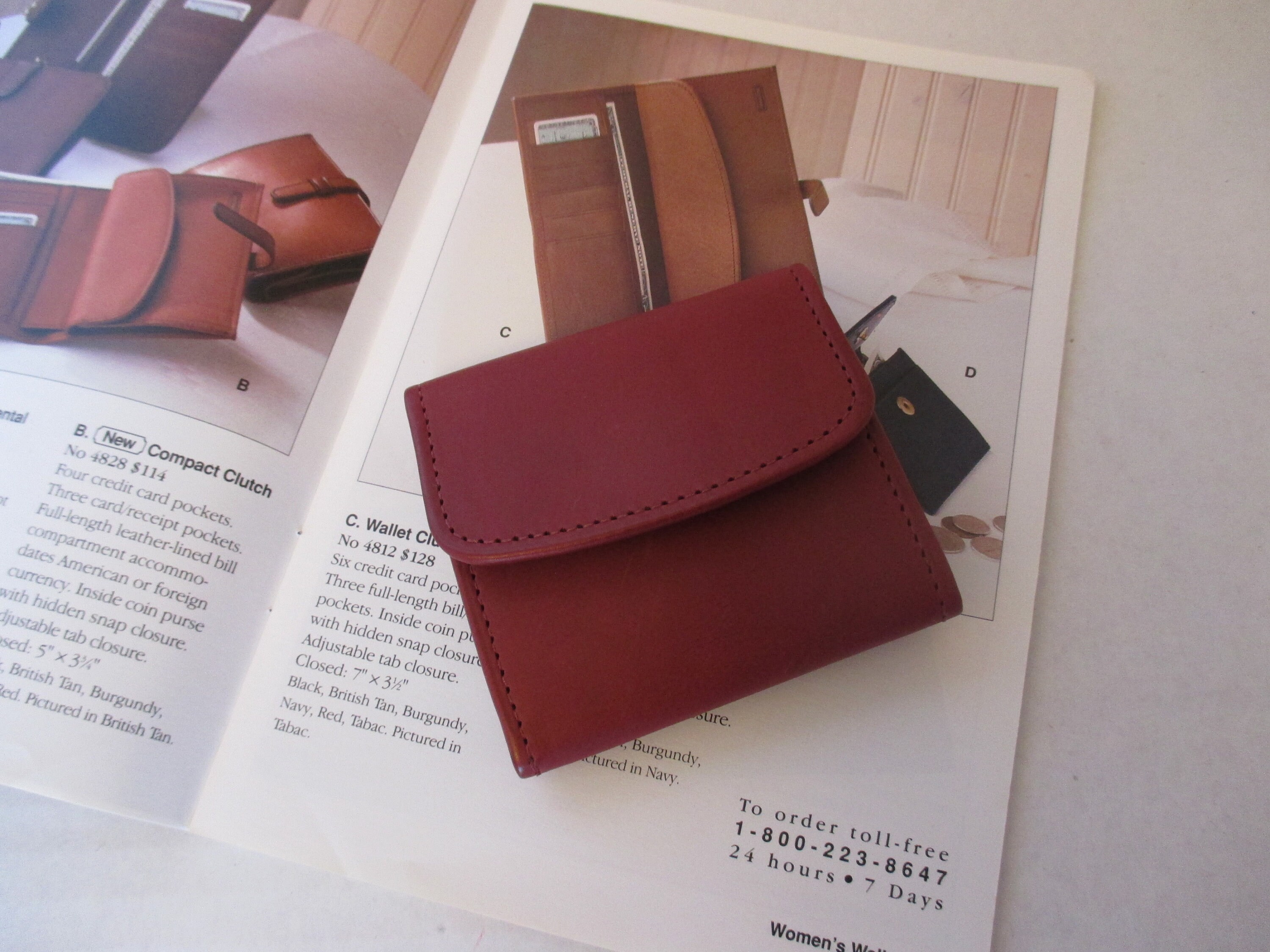 COACH Vintage Red Leather Mini Envelope Coin Purse, Pre-Owned, Rare ...