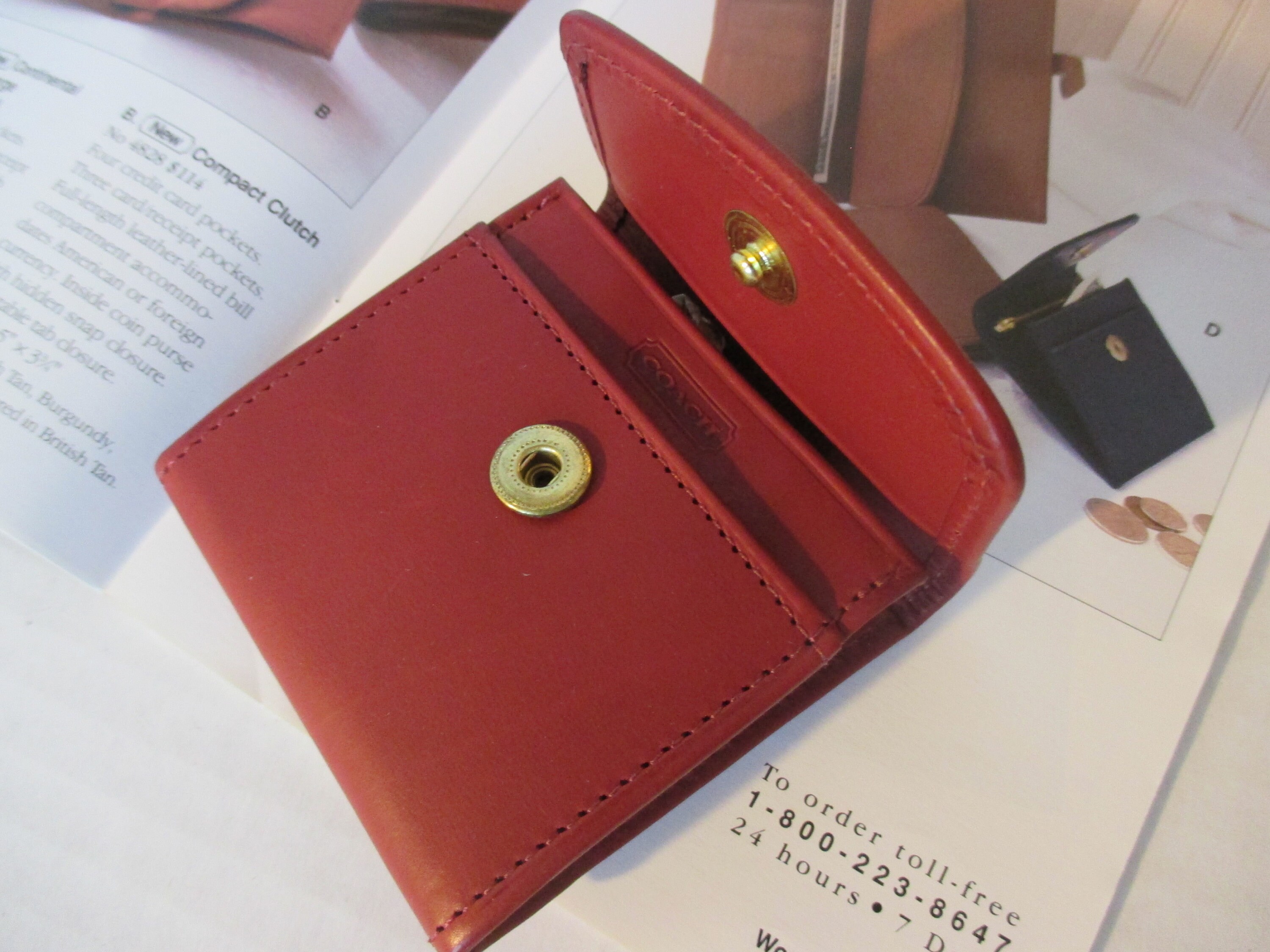 COACH Vintage Red Leather Mini Envelope Coin Purse Pre-owned - Etsy