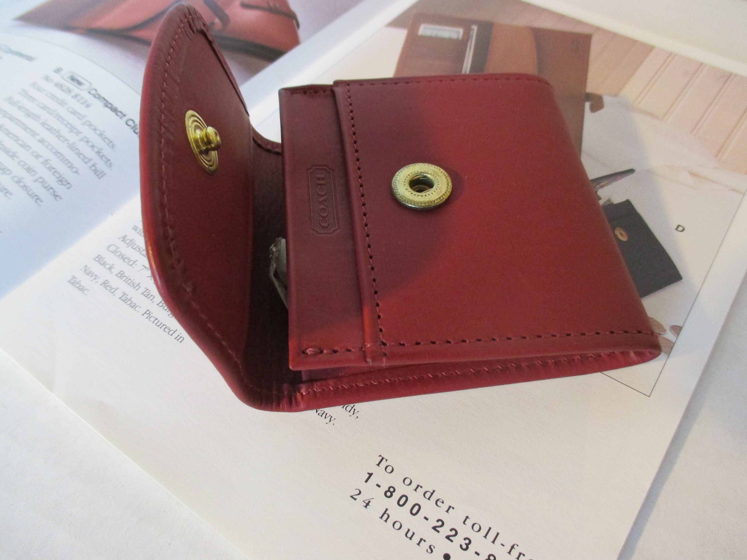 COACH Vintage Red Leather Mini Envelope Coin Purse Pre-owned - Etsy