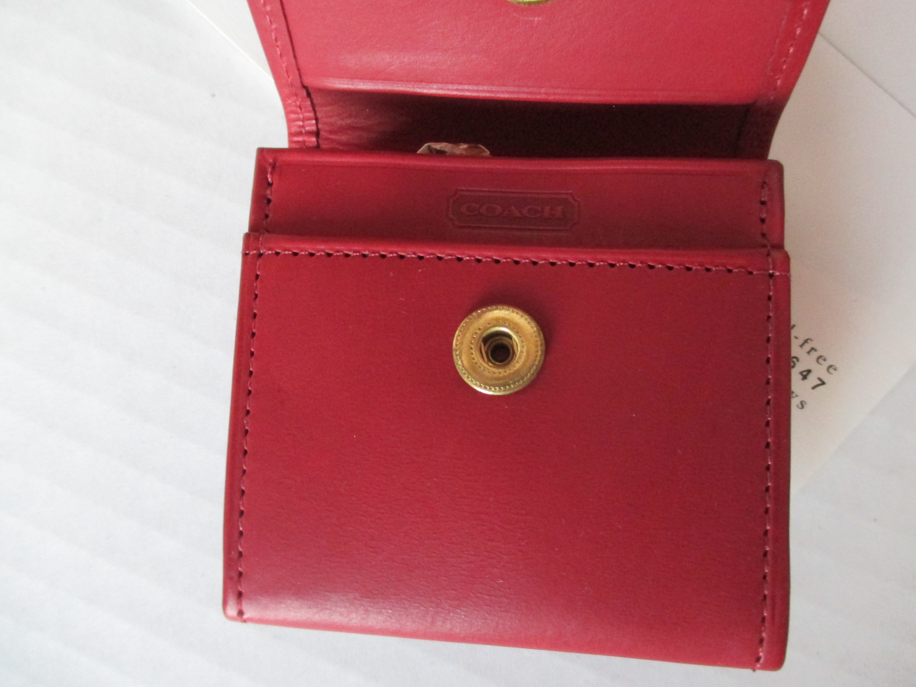COACH Vintage Red Leather Mini Envelope Coin Purse Pre-owned - Etsy