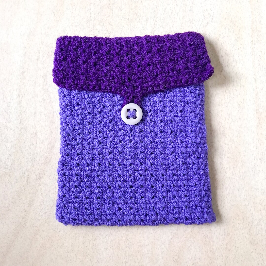 Violet Hand-crocheted iPad Case. Bright, Retro Colours for iPad 2, iPad ...