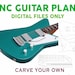 Kelly Shape Guitar Cnc Routing Plans. Bolt On, 3 Files Types for Cnc ...