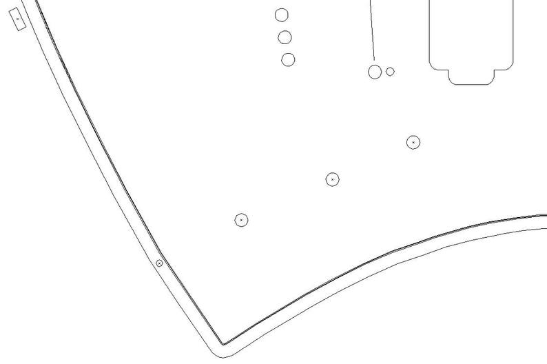 Kelly guitar shape routing template. Vinyl sticker for guitar | Etsy