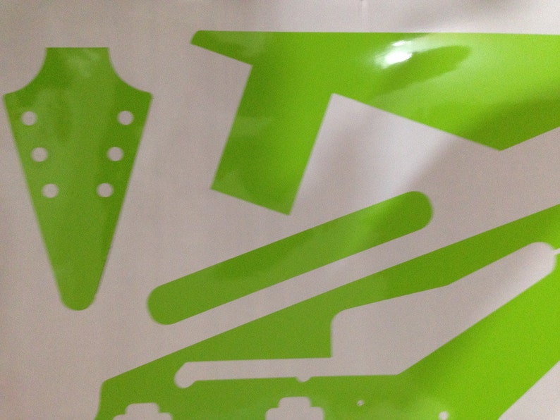 1959 Flying V routing template. Vinyl sticker for guitar | Etsy