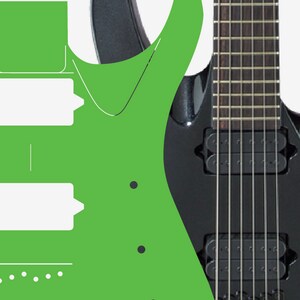 Soloist Guitar Routing Template. Vinyl Sticker Guide. Custom Jack-son ...