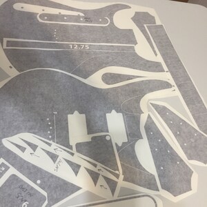 Soloist Guitar Routing Template. Vinyl Sticker Guide. Custom Jack-son ...