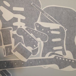 Modern Strat Guitar. US Specs.routing Template for Guitar Building ...