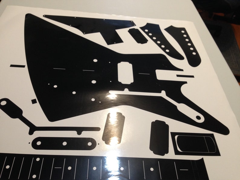 Explorer Guitar Routing Template, Vinyl Sticker - Etsy