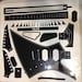 Kelly Guitar Shape Routing Template. Vinyl Sticker for Guitar Making ...