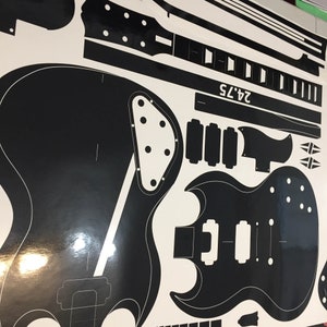 60s SG Guitar Routing Template. Everything Needed to Build a Classic SG ...