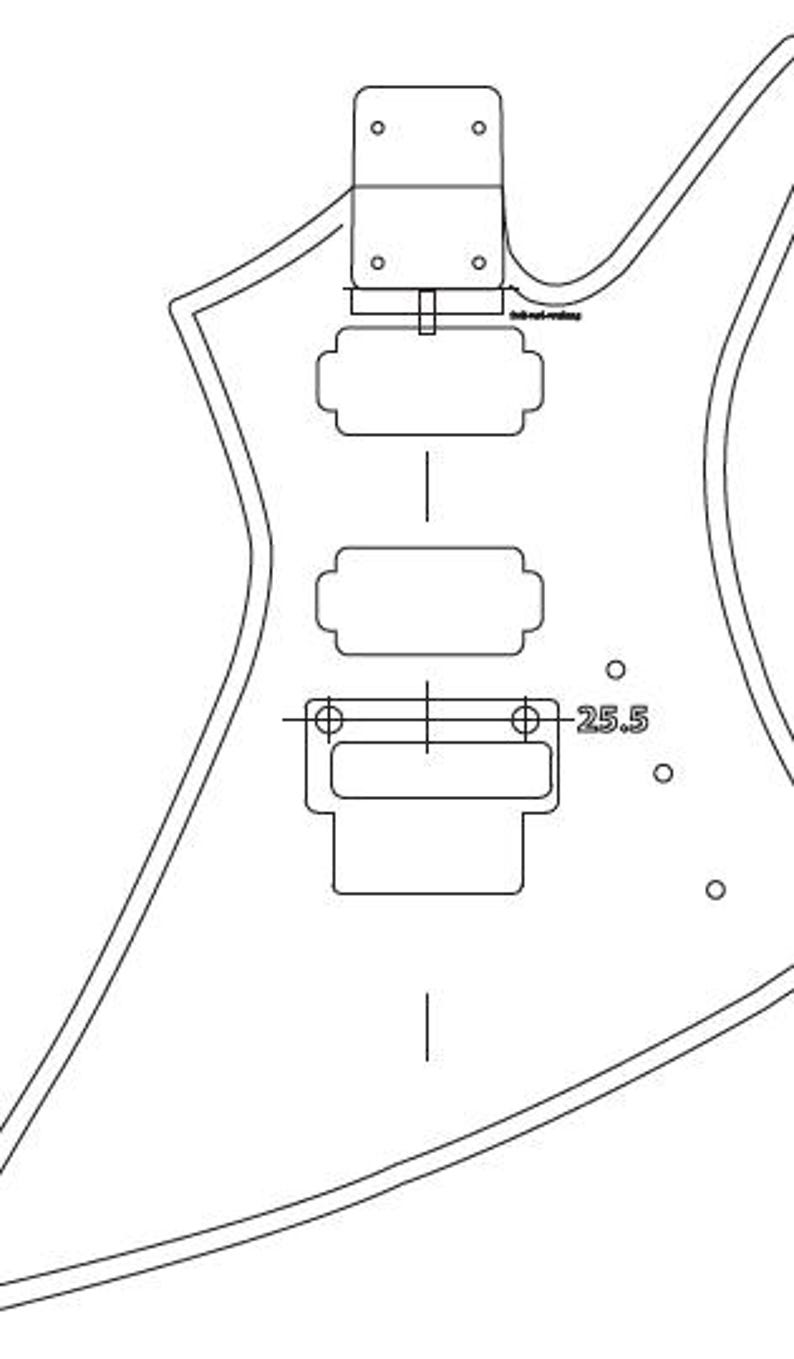 Kelly Shape With Floyd Rose Guitar Routing Plans. Bolt On, 4 Files ...