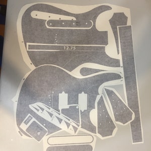 Soloist Guitar Routing Template. Vinyl Sticker Guide. Custom Jack-son ...