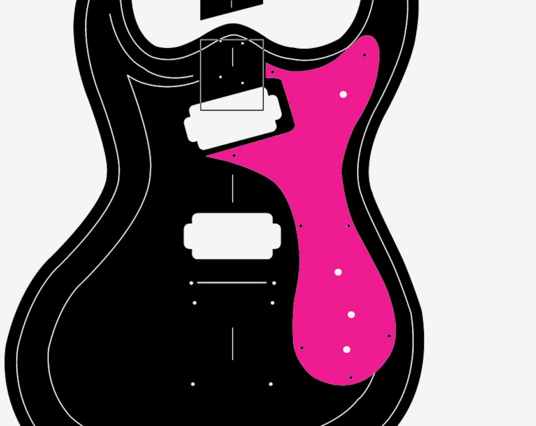 Mosrite Venture Style Template With German Carve. Body, Neck Specs in ...