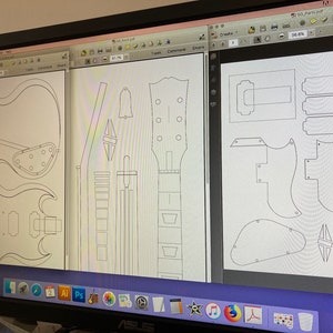 Sg Style Guitar Cnc Digital Plans. 3 Files Types for Cnc Guitar ...