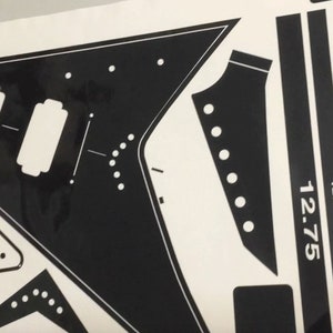 R Rhodes V Routing Template. Vinyl Sticker for Guitar Making. Custom ...