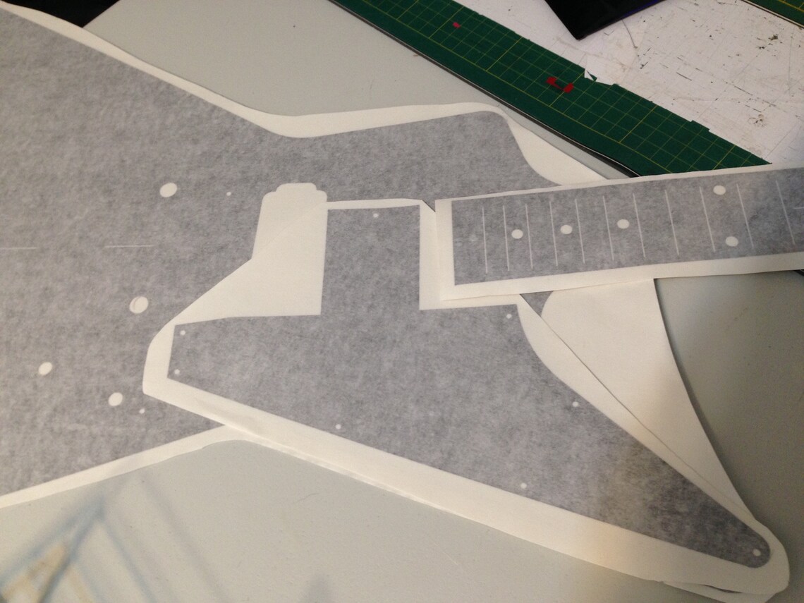 EXPLORER Routing Template. Vinyl Sticker for Guitar Making | Etsy