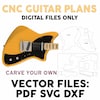Kelly Shape Guitar Cnc Routing Plans. Bolt On, 3 Files Types for Cnc ...
