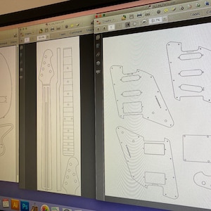 A Lee Guitar Cnc Digital Plans. 3 Files Types for Guitar Building With ...