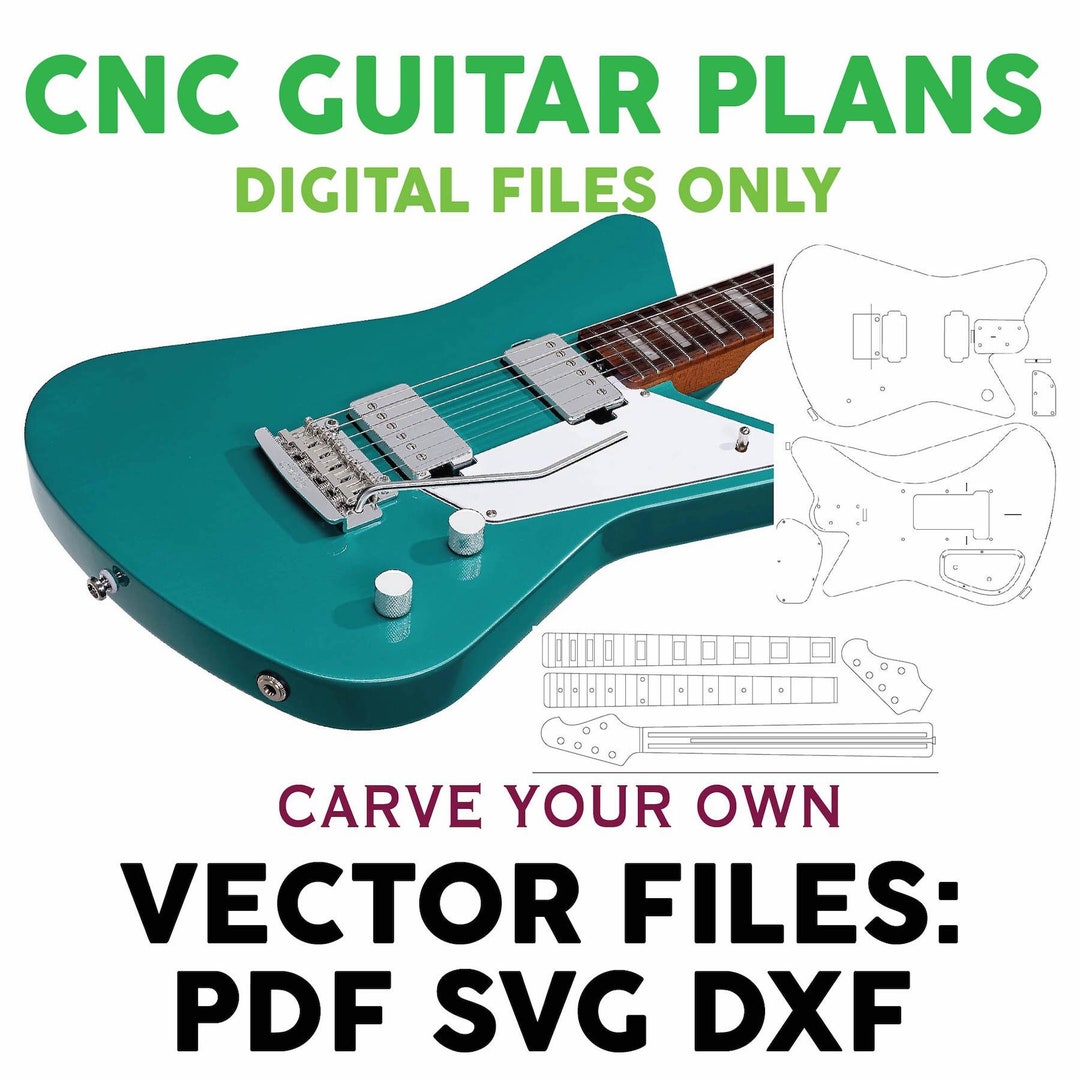Mary Posa Guitar Cnc Digital Plans. 3 Files Types for Guitar Building ...