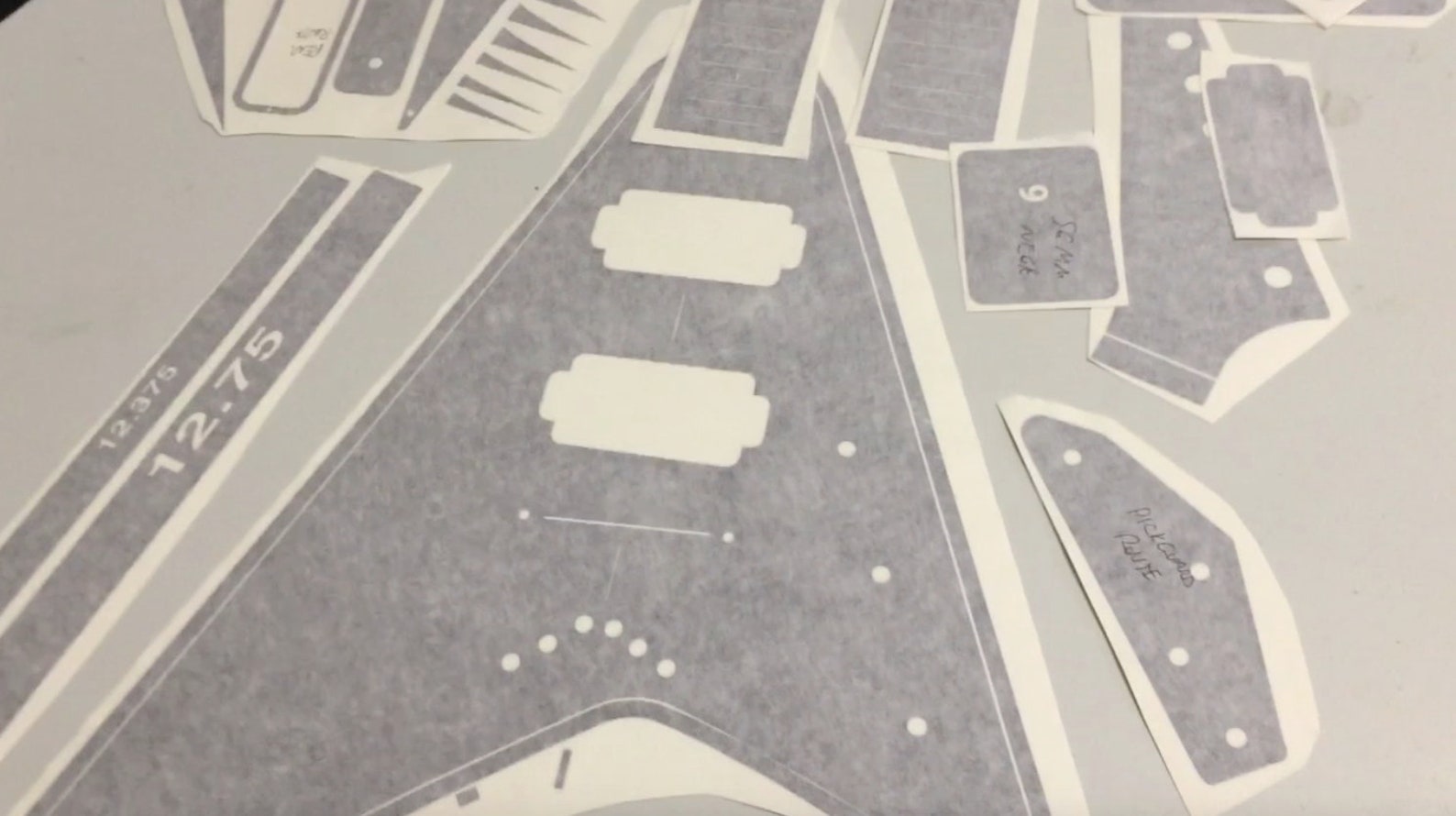 R Rhodes V Routing Template. Vinyl Sticker for Guitar Making. - Etsy Canada