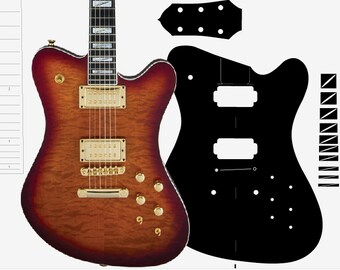 Soloist Guitar Routing Template. Vinyl Sticker Guide. Custom | Etsy