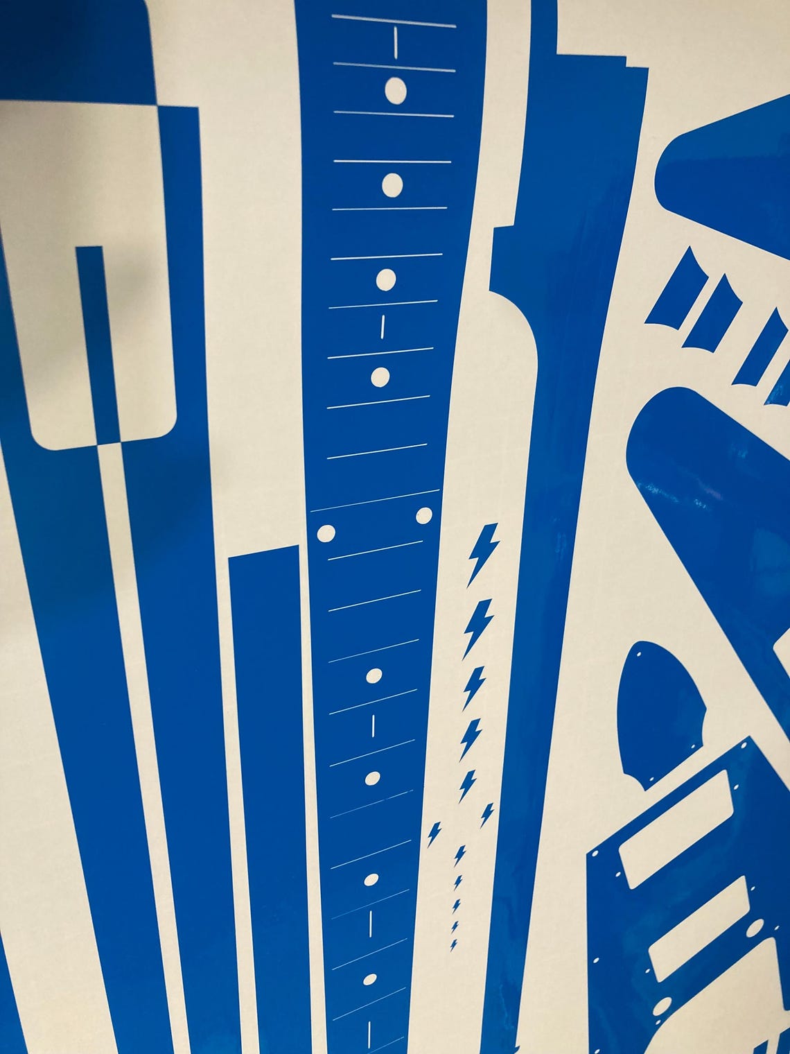 1967 Flying V Guitar Routing Template, Vinyl Sticker Plans - Etsy