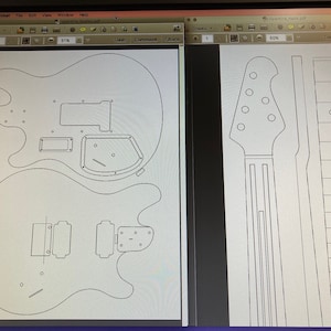 Valentina Guitar Cnc Digital Plans. 3 Files Types for Guitar Building ...